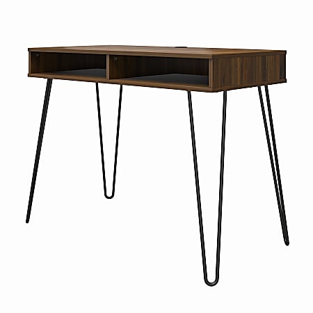 Ameriwood Home Owen 41 W Computer And Writing Desk With Storage Walnut Office Depot
