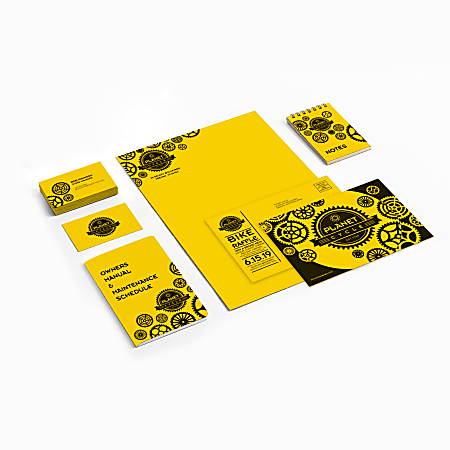 Astrobrights Color Card Stock Solar Yellow Letter 8.5 x 11 65 Lb Pack ...