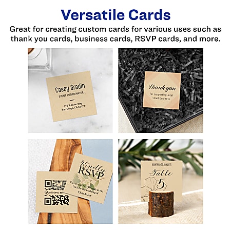 Avery Printable Business Cards With Sure Feed Technology 95269 KMC50 ...