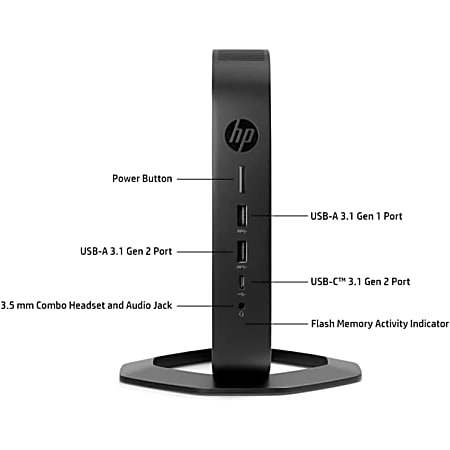 HP t640 Thin Client AMD Ryzen R1505G Dual core 2 Core 2.40 GHz TAA ...