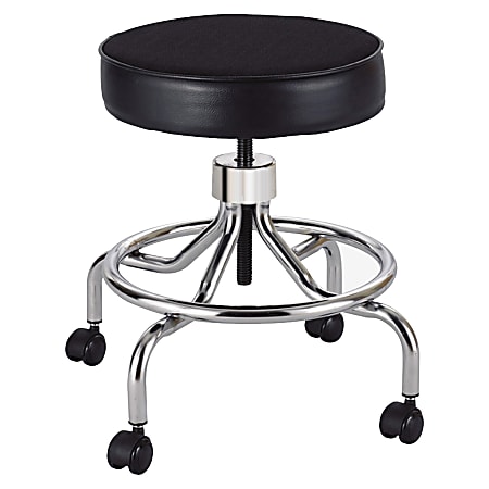 Safco Screw Lift Lab Stool 25 H x 23 W x 23 D BlackChrome - Office Depot