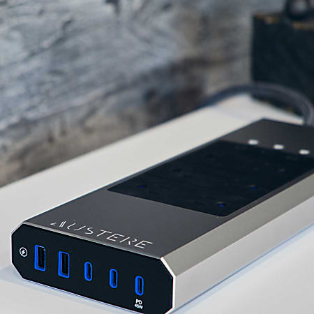 Austere V Series 5S PS8 US1 Power 8 Outlet With Omniport USB Silver ...