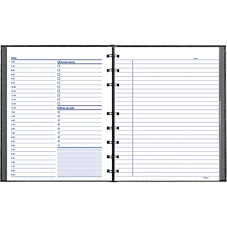 Blueline NotePro And Graphics Notebook 7 716 x 9 12 Black - Office Depot