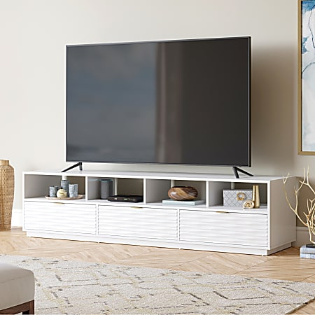 Sauder Morgan Main Entertainment Credenza 19 13 H x 80 W x 20 D White ...