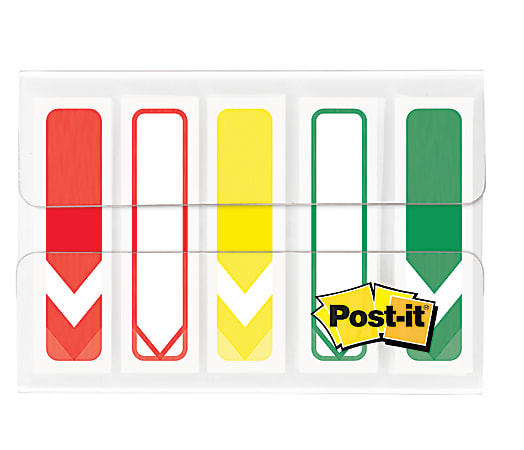 Post it Printed Flags 1 x 1 716 Writable Arrow Assorted Colors Pack Of ...
