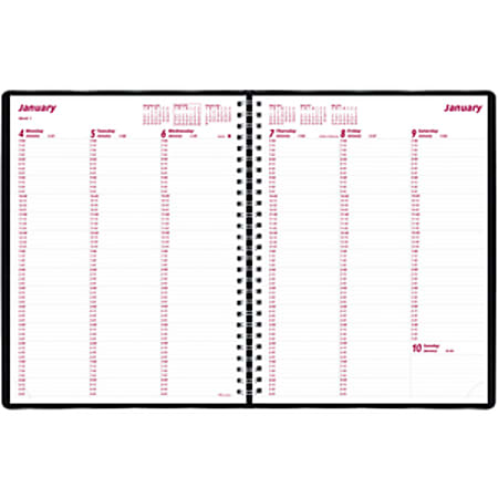 Brownline Soft Cover Weekly Planner 11 x 8 12 Black January 2019 to ...
