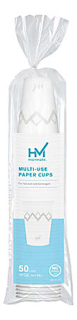 Highmark Paper Hot Cups 12 Oz Printed White Pack Of 50 - Office Depot