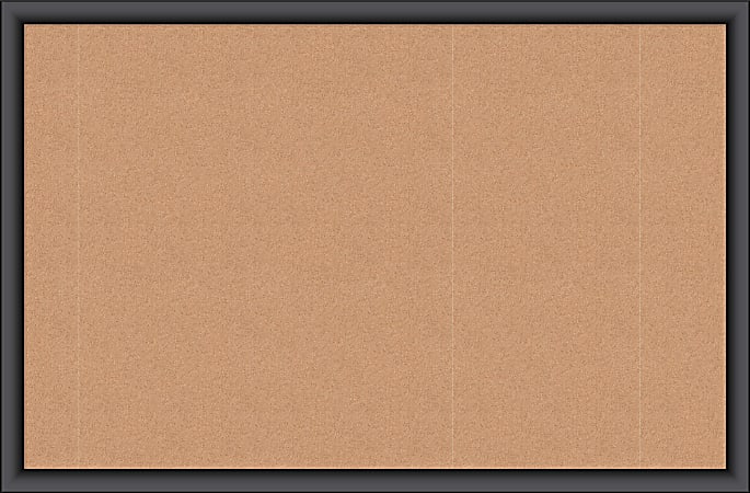 U Brands Cork Bulletin Board 36 X 24 Black Wood Frame Actual Size 35 X ...