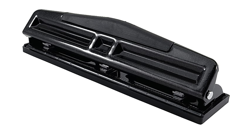 Office Depot Brand 3 Hole Adjustable Punch Black - Office Depot