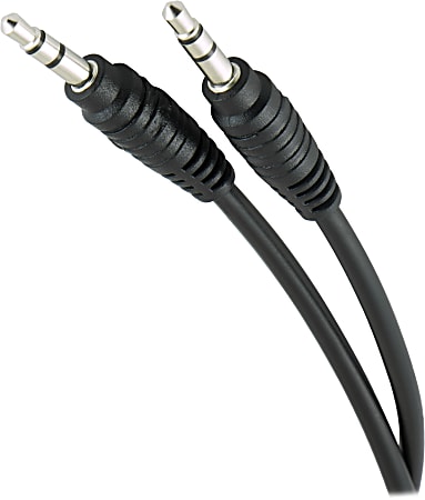 Ativa 3.5mm Auxiliary Audio Cable 6 Black 26917 - Office Depot
