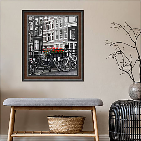 Amanti Art Wood Picture Frame 29 x 25 Matted For 20 x 24 Cyprus Walnut ...