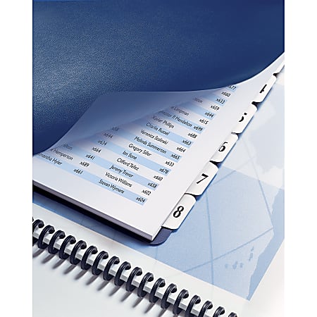 GBC Customizable Index Tabs 8 Tab White - Office Depot