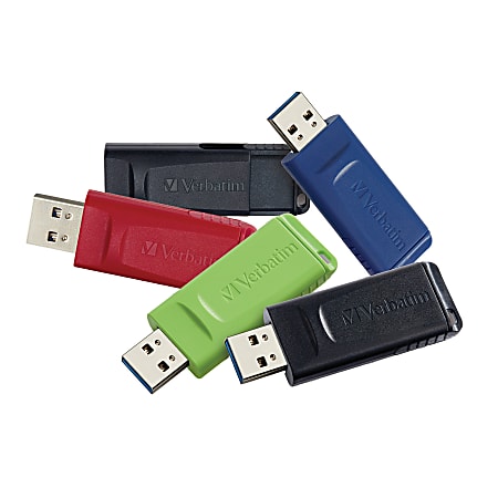 Verbatim 70897 Store n Go USB A Flash Drives 32GB Assorted Colors Pack ...