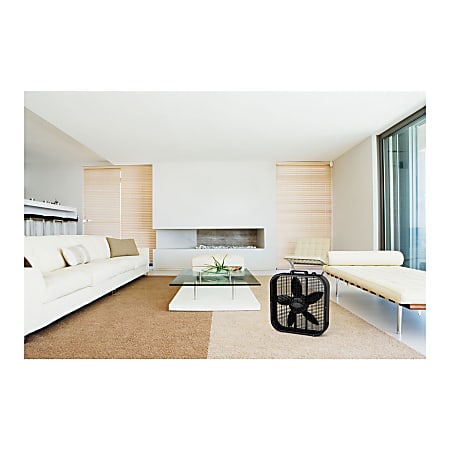 Lasko D cor Colors 20 3 Speed Box Fan 21.75 H x 4.25 W x 20.5 D Black ...