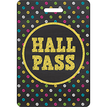Teacher Created Resources Hall Passes With Lanyards 16 12 Chalkboard ...