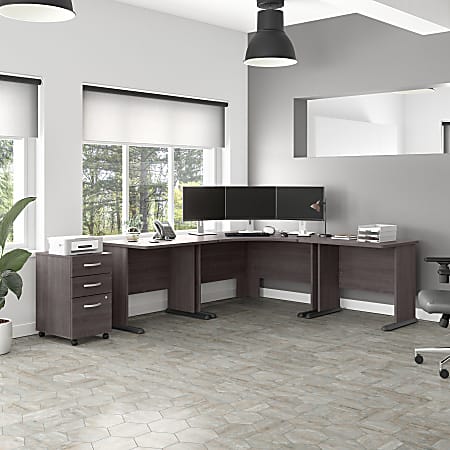 Bush Business Furniture Studio A 83 W Large Corner Desk With 3 Drawer ...