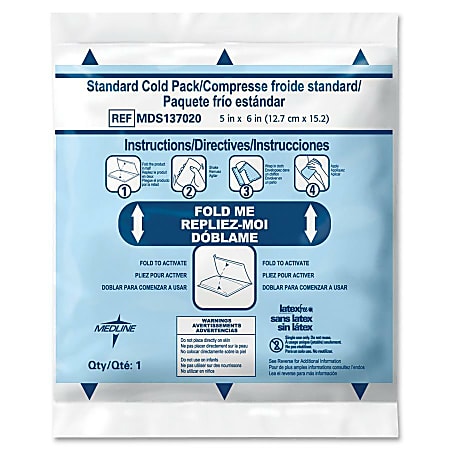 Medline Standard Instant Cold Packs 4 34 X 6 14 Case Of 50 - Office Depot