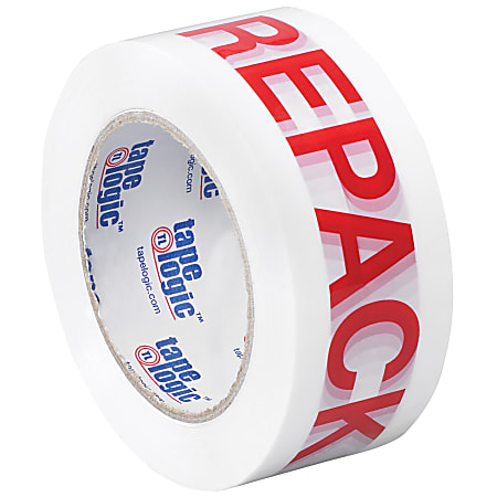 Tape Logic® Preprinted Repack Carton Sealing Tape, 3" Core, 2" x 110 Yd ...