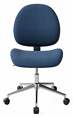 Realspace Brigsley Fabric Low Back Task Chair BlueChrome - Office Depot