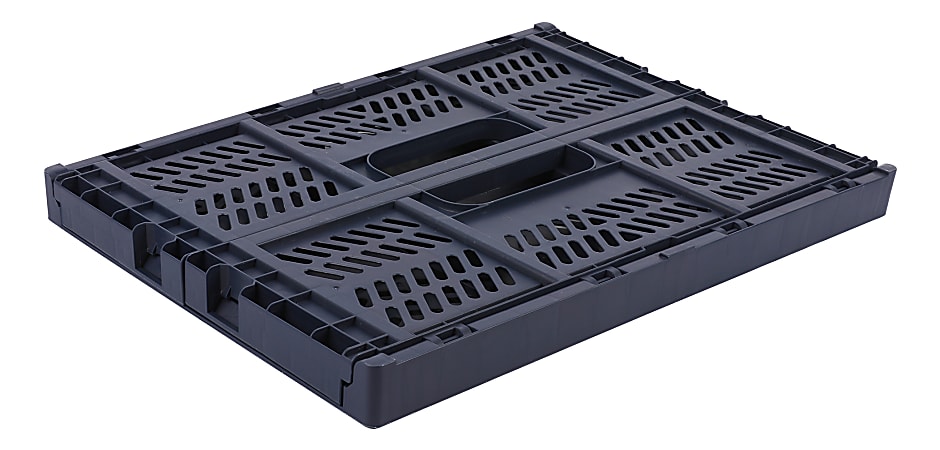 Office Depot Brand Folding Stacking Storage Crate 6 12 H x 16 1516 W x ...