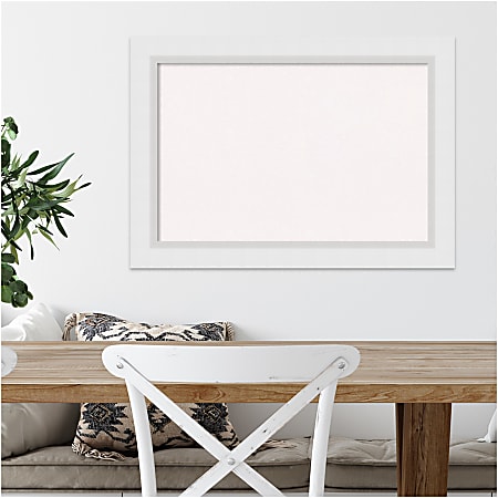 Amanti Art Cork Bulletin Board 28 x 20 White Blanco White Wood Frame ...