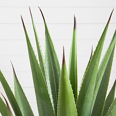 Nearly Natural 28 H Artificial Agave Plant 28 H x 12 W x 12 D ...