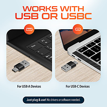 Delton S18 Ergonomic Wireless Mouse With USB AUSB C Dongle Black ...