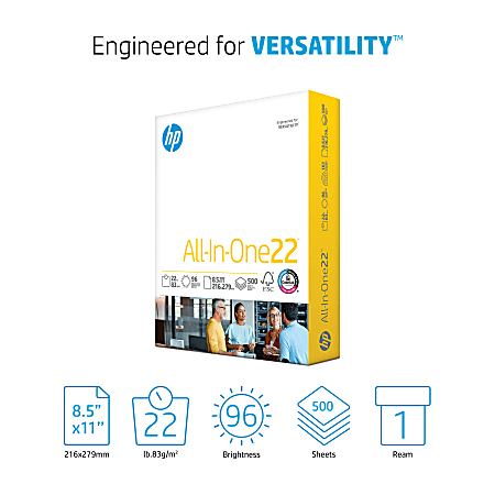 HP All In One22 Printer Copy Paper 1 Ream White Letter 8.5 x 11 500 ...