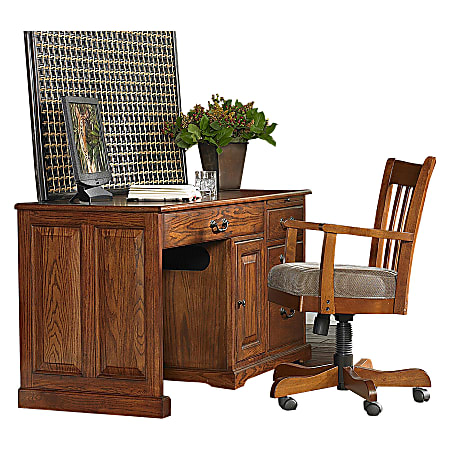 Cole Office Delaney 58 Desk 30 H x 58 W x 24 D Oak - Office Depot