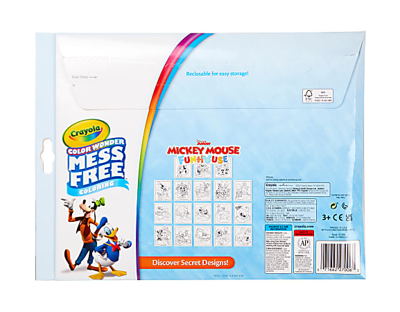 crayola mini coloring pages mickey