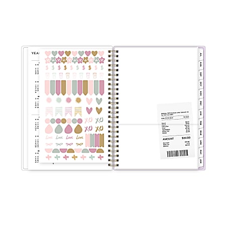 Planner Notes AG Squiggle Stripe Neutral 5.875x8.625 AY26 27 - Office Depot