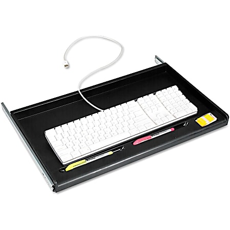 Innovera Keyboard Drawer 21.4 Width x 12.9 Depth Black Plastic - Office ...