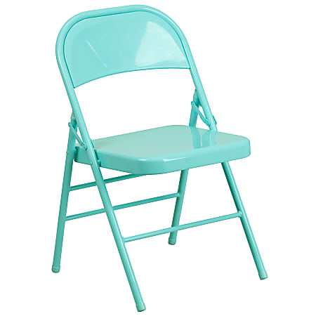Flash Furniture HERCULES COLORBURST Metal Triple Braced Folding Chair ...
