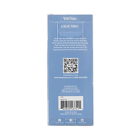 Brea Reese Dual Tip Alcohol Markers Blues Pack Of 6 Markers - Office Depot