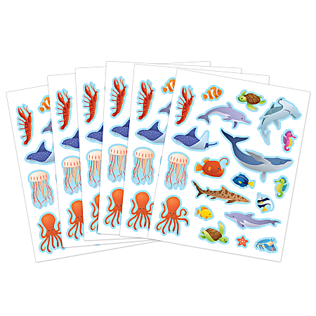Teacher Created Resources Stickers 2 12 x 12 Ocean Animals 120 Stickers ...