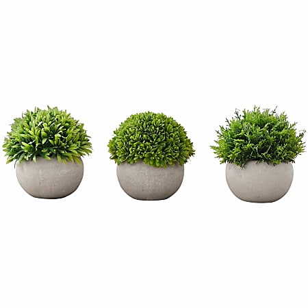 Monarch Specialties Mar 5 H Artificial Plants With Pots 5 H x 5 W x 5 D ...