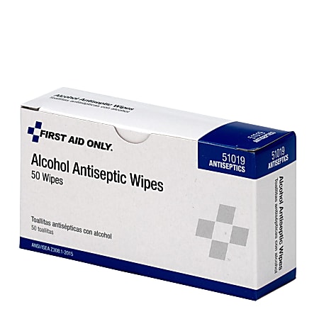 First Aid Only First Aid Alcohol Pads Box of 50 - Office Depot