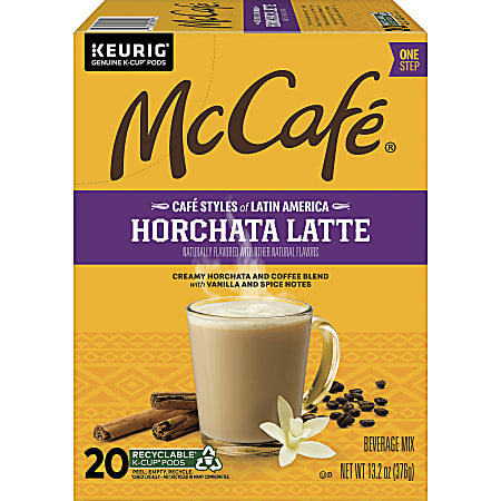 McCafe McCaf K Cup Horchata Latte Medium Roast K Cups Box Of 20 K Cups - Office Depot