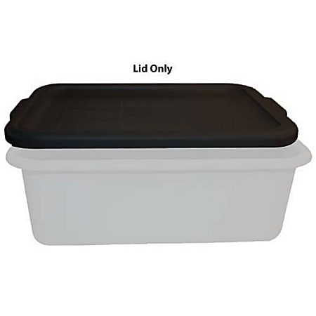 Winco Bus Tub Lid 1 H x 16 W x 21 78 D Black - Office Depot