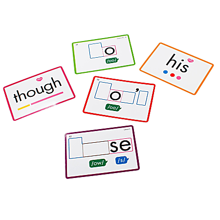 Junior Learning Rainbow Phonics Heart Word Cards With Common Exception ...