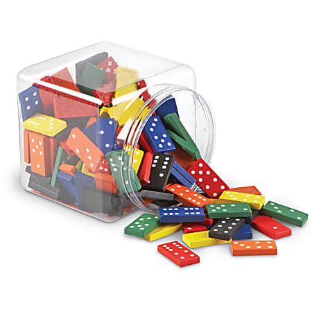 Learning Resources Double Six Color Dominoes In A Bucket Pack Of 168 ...