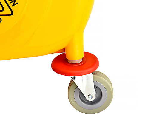 Alpine PVC Mop Bucket And Side Press Wringer 36 Qt Yellow - Office Depot