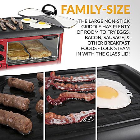 Nostalgia Electrics Retro 3 in 1 Family Size Breakfast Station Retro ...