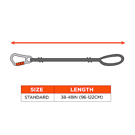 Ergodyne Squids 3104Fx Tool Lanyard 38 OrangeGray - Office Depot