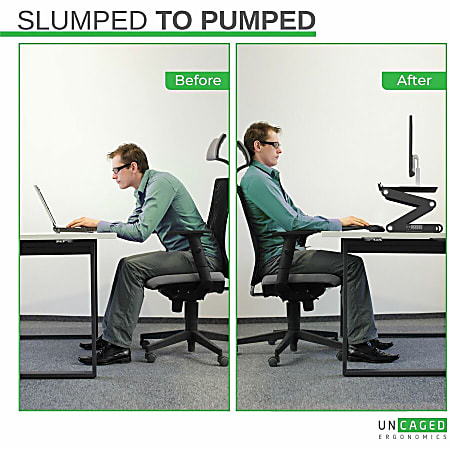 WorkEZ Monitor Stand Adjustable Height Tilt Computer Monitor Riser ...