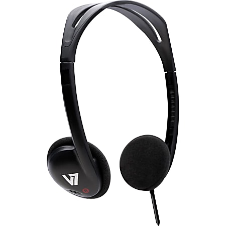 V7 Headphone Stereo Black Mini phone Wired 32 Ohm 20 Hz 20 kHz Over the ...