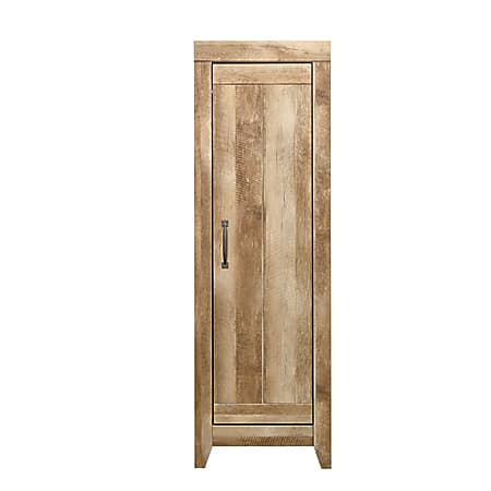 Sauder Adept Engineered Wood Narrow Storage Cabinet 3 Adjustable Shelves Craftsman Oak Office Depot