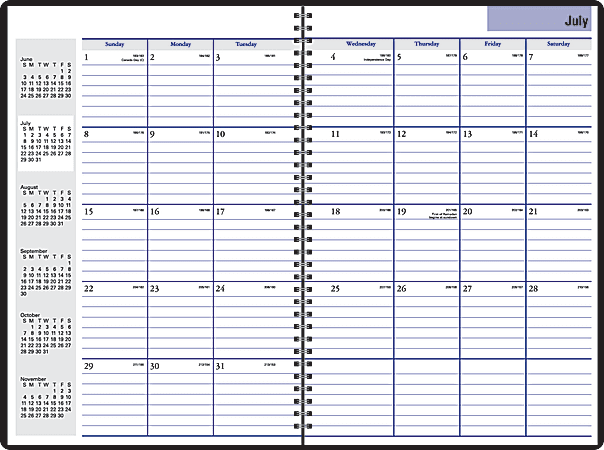 DayMinder 30percent Recycled Academic Professional Monthly Planner 7 78 ...