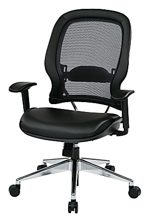 Office Star Space Seating Ergonomic Mesh High Back Chair BlackSilver ...