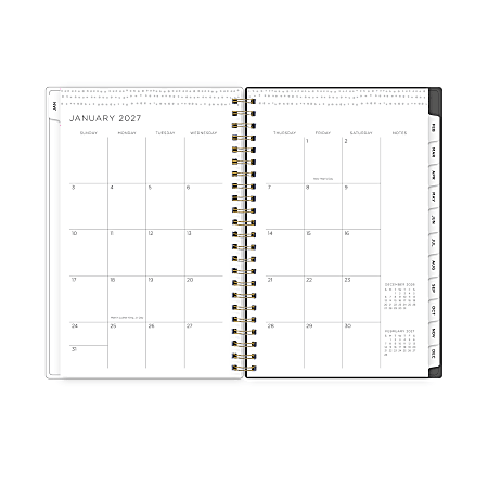 2027 Blue Sky Midnight Garden WeeklyMonthly Planning Calendar 5x8 ...